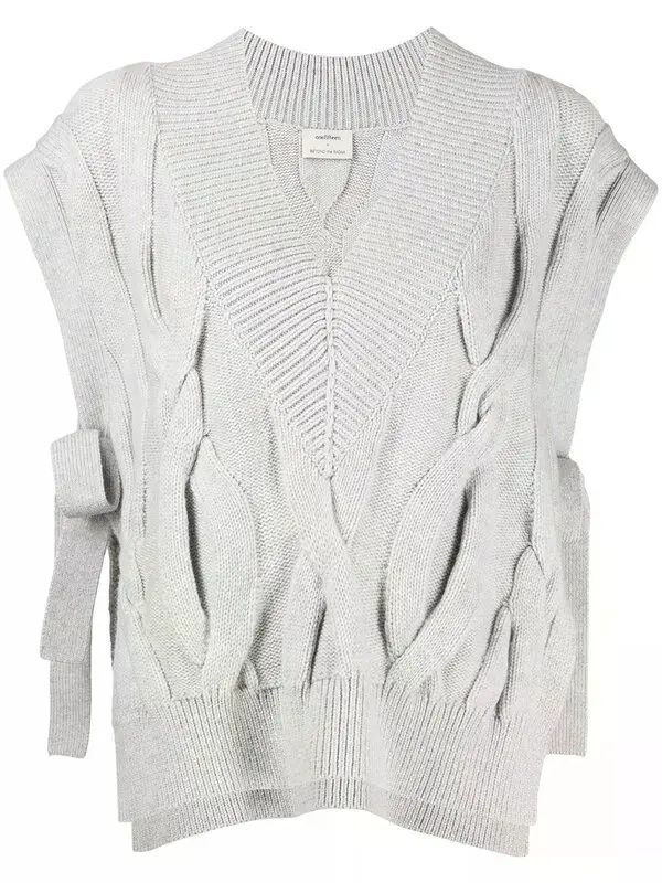 ONEFIFTEEN Cable Knit Vest - Grey