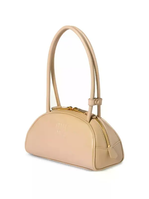 Miu Miu Beau Embossed-logo Leather Shoulder Bag