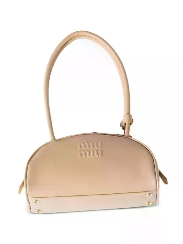 Miu Miu Beau Embossed-logo Leather Shoulder Bag