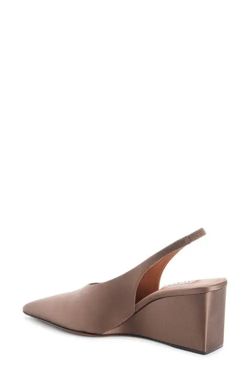 Alaïa Cube Slingback Wedge Pump - Chataigne