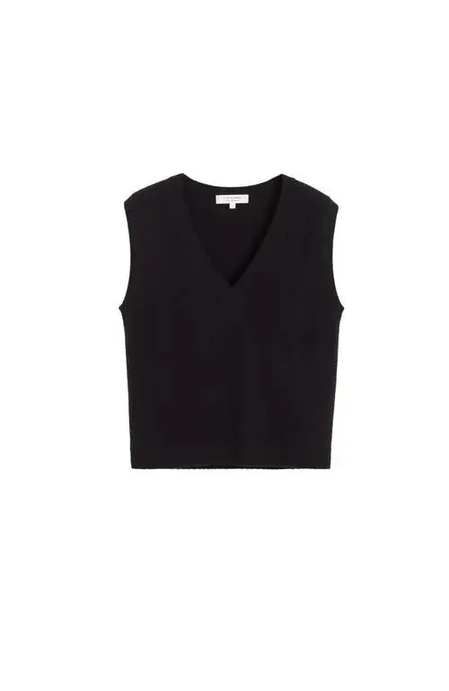 Chinti & Parker Cashmere Knit Tank Top - Black