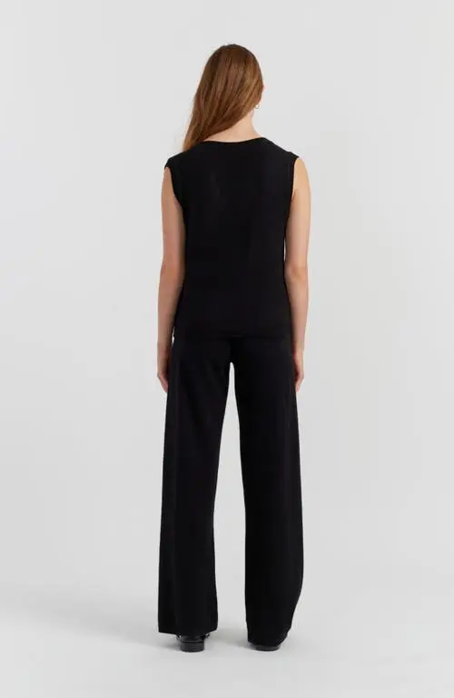 Chinti & Parker Cashmere Knit Tank Top - Black