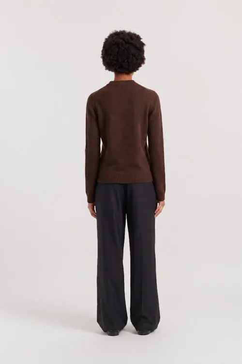 Chinti & Parker Wool Cashmere Polo Sweater - Chocolate