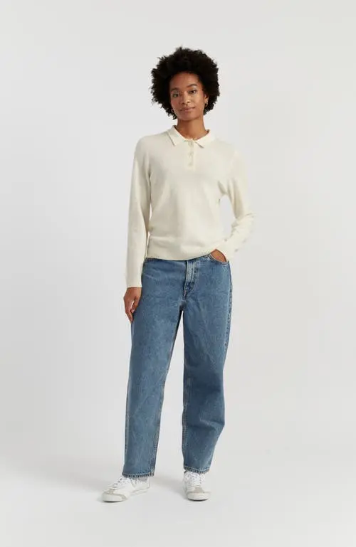 Chinti & Parker Wool Cashmere Polo Sweater - Cream