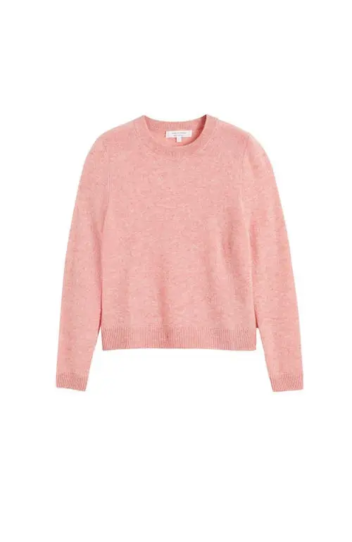 Chinti & Parker Cloud Cashmere Cropped Sweater - Pink Marl