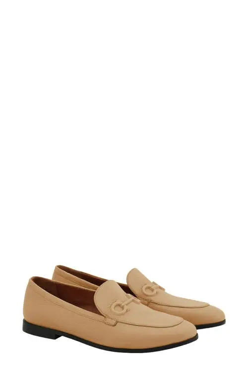 FERRAGAMO Soldy Gancio Loafer - Dark Rose Naturale