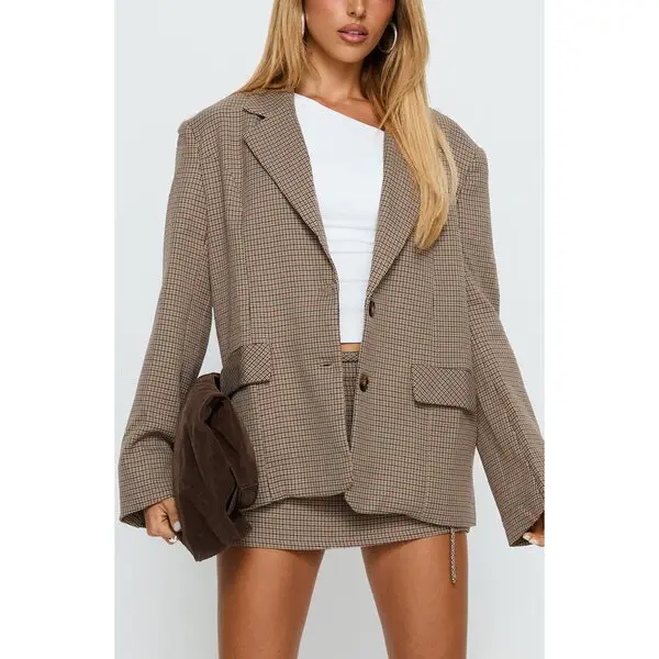 Princess Polly Deane Check Blazer