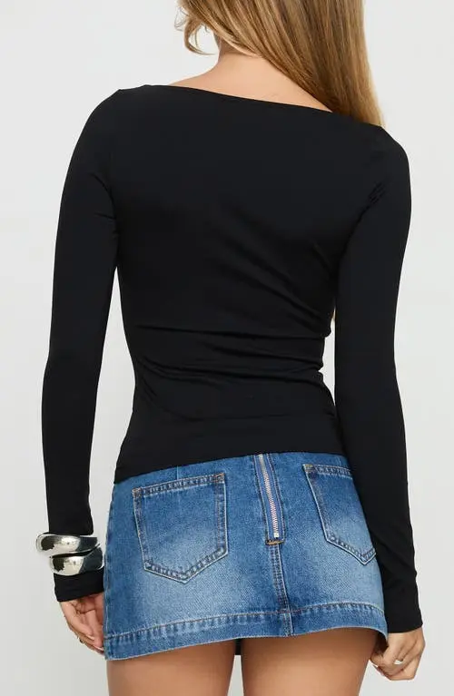 Princess Polly Eyelet Long Sleeve Top
