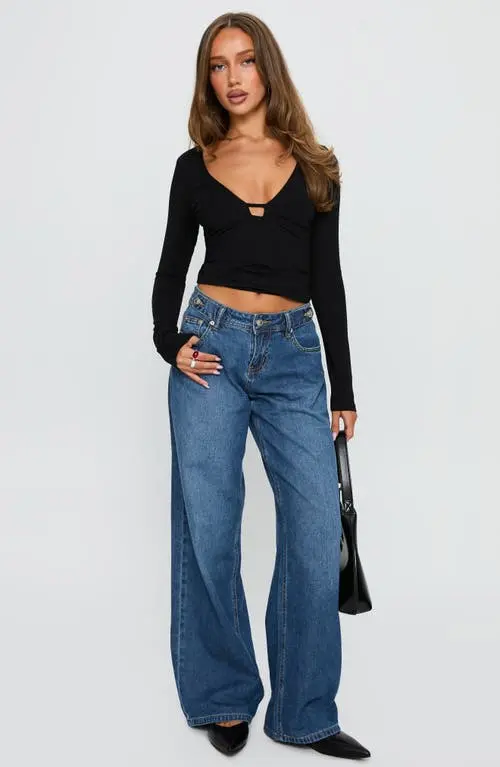 Princess Polly Cutout Long-sleeve Top