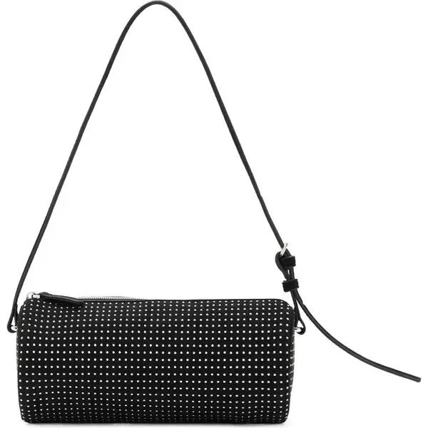 Mango Studded Faux Leather Shoulder Bag
