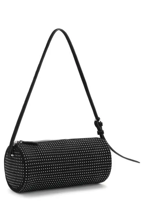 Mango Studded Faux Leather Shoulder Bag
