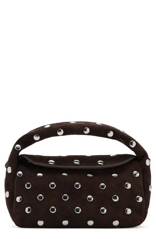 Mango Top Handle Suede Bag - Chocolate