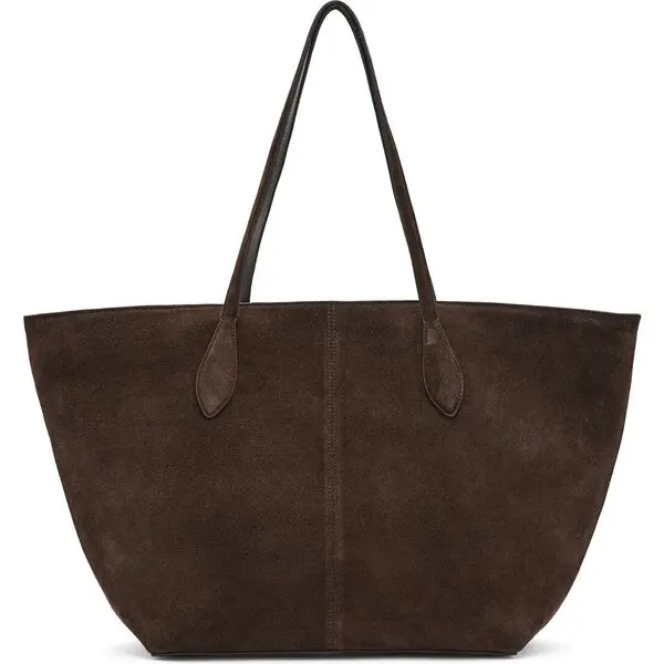 Mango Suede Shopper Tote - Brown
