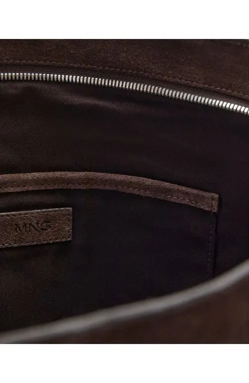 Mango Suede Shopper Tote