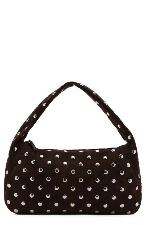 Mango Studded Suede Shoulder Bag