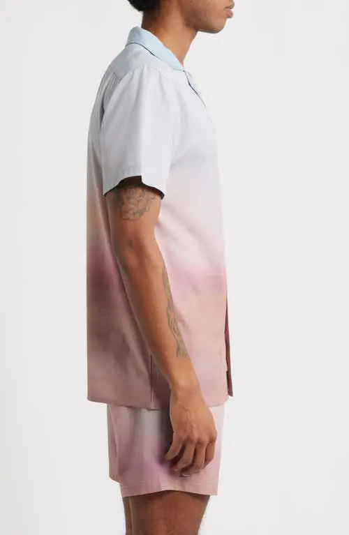 MAVRANS Sunset Weekend Short Sleeve Performance Button-up Shirt
