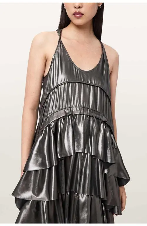 ALLSAINTS Ruffle Racerback Tank Dress