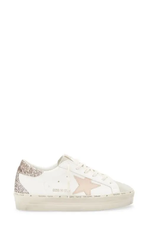GOLDEN GOOSE Hi Star Platform Sneakers - White/ice/moonlight/cinder