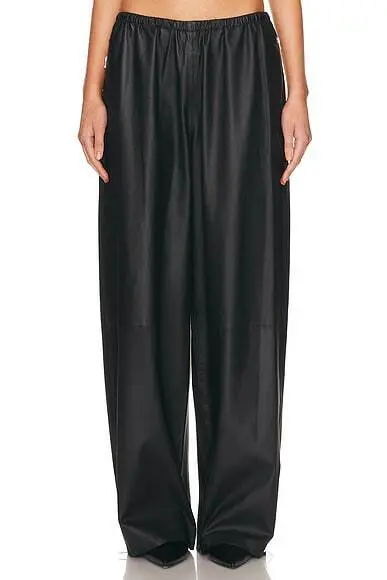 Alexander Wang Mid Rise Leather Track Pant