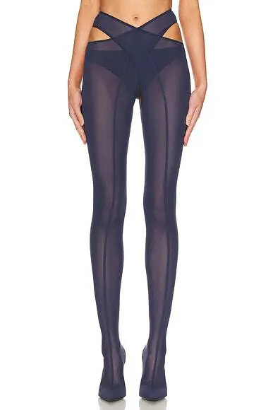 Attico Cheopissima Thigh High Boots - Blue