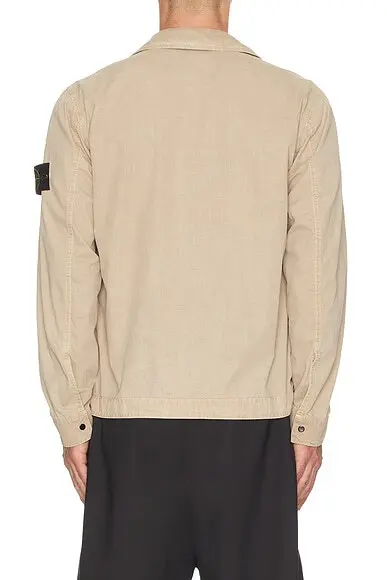 Stone Island Brushed Cotton Canvas Overshirt