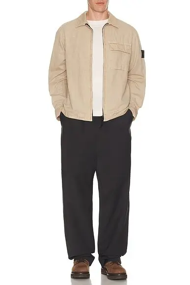Stone Island Brushed Cotton Canvas Overshirt