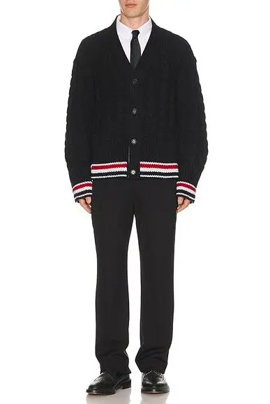 Thom Browne Baby Cable V Neck Cardigan