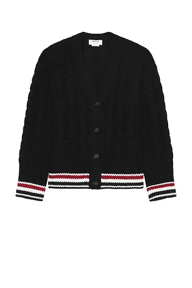 Thom Browne Baby Cable V Neck Cardigan