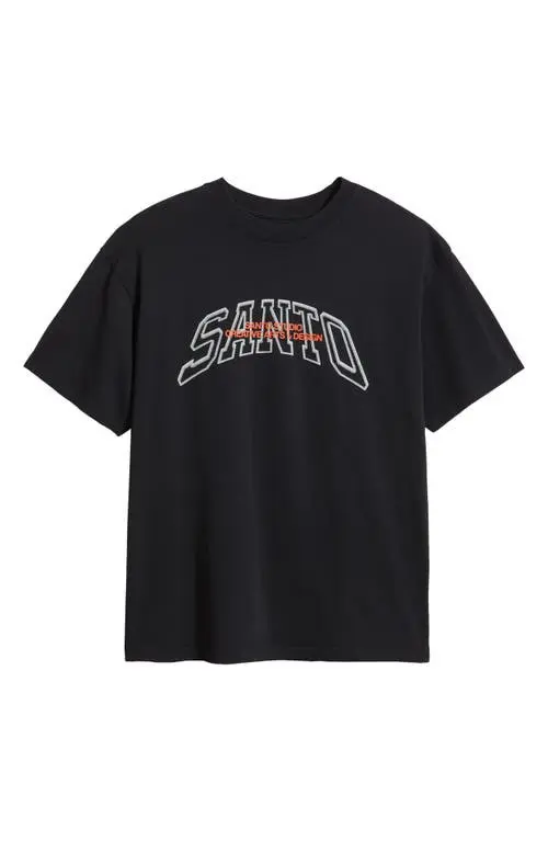 SANTO STUDIO Creative Arts Logo Cotton Graphic T-shirt