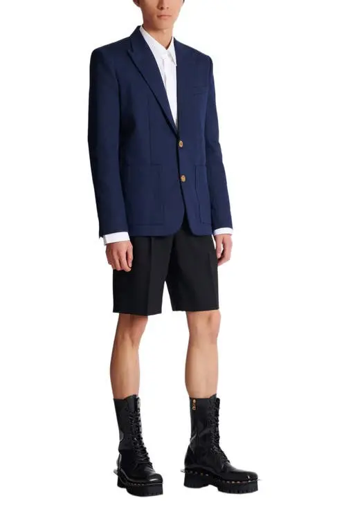 Balmain Cotton Twill Two-button Jacket