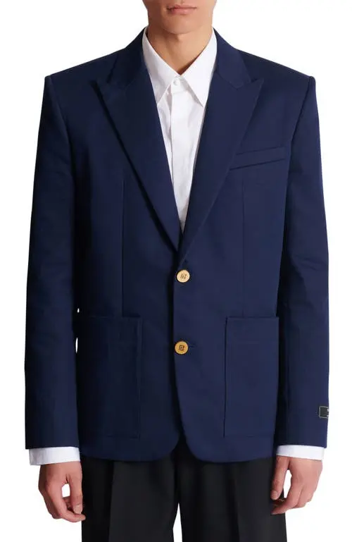 Balmain Cotton Twill 2-button Blazer