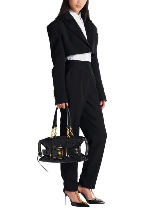 Balmain Calfskin Leather Anthem Bag