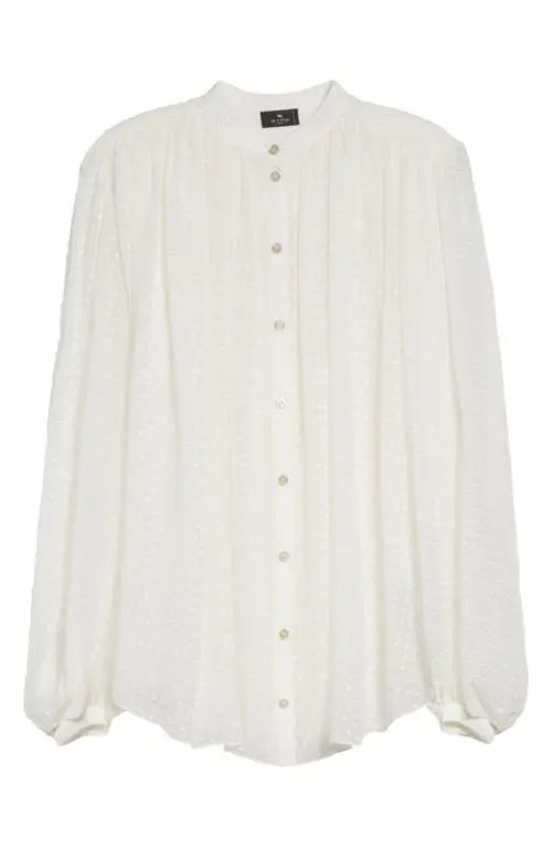 Etro Pleated Silk Blend Shirt
