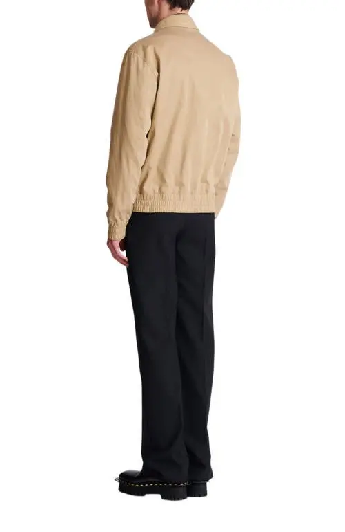 Balmain Cotton Canvas Bomber Jacket - Beige