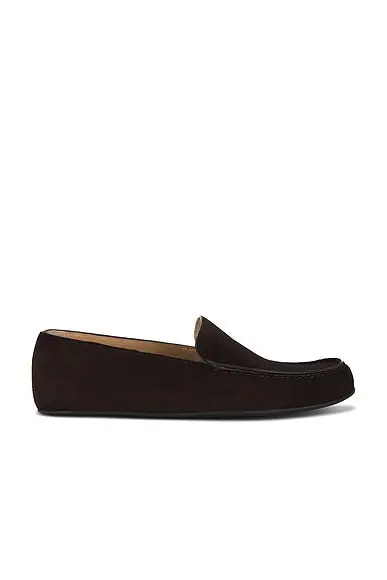THE ROW Leo Slipper - Lacquer Brown