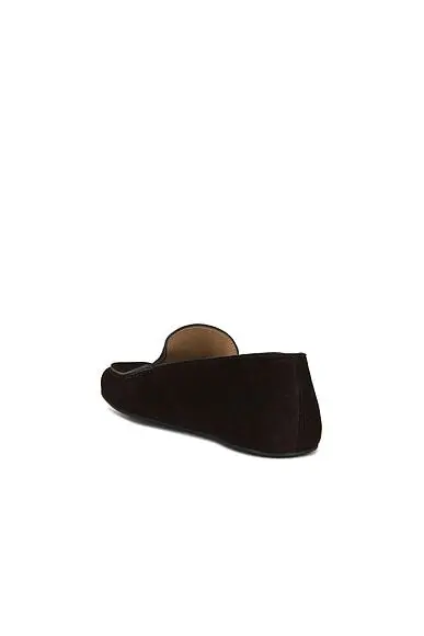 THE ROW Leo Slipper - Lacquer Brown