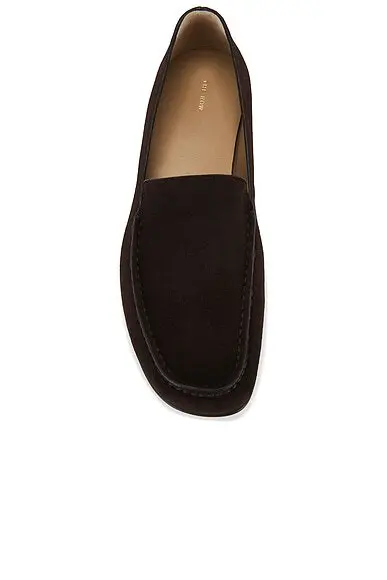 THE ROW Leo Slipper - Lacquer Brown