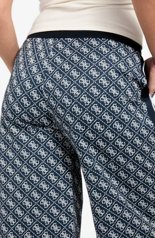 Guess 4g Logo Straight Leg Drawstring Pants