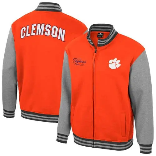 COLOSSEUM Clemson Tigers Ambi-turner Full-zip Varsity Jacket
