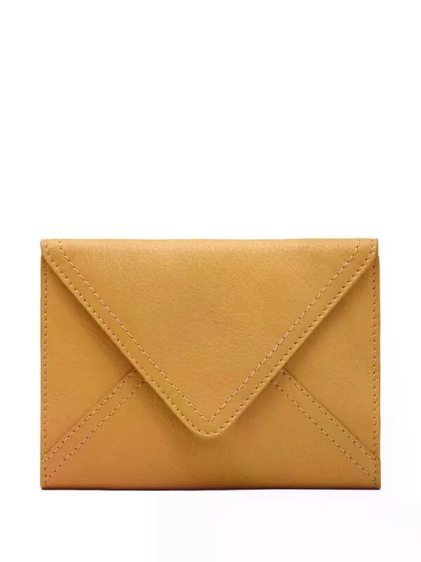 AMI Paris Etienne Leather Passport Holder - Yellow