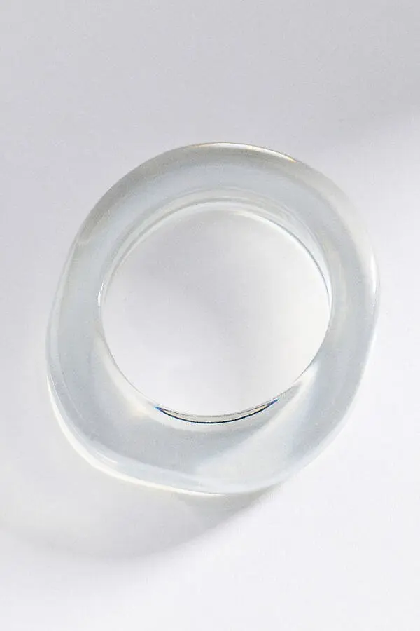 Anthropologie Translucent Resin Bangle Bracelet - Clear