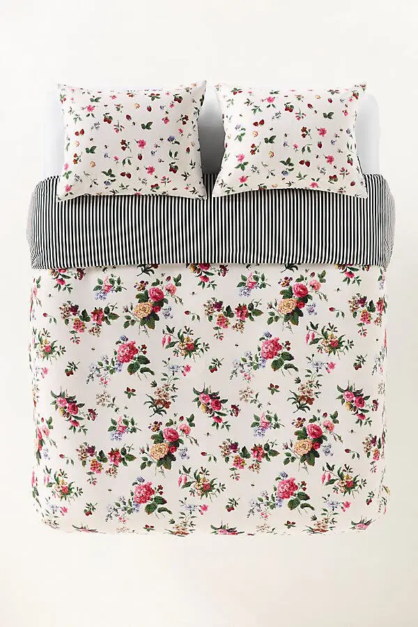 Anthropologie Printed Cotton-slub Duvet - Camilla