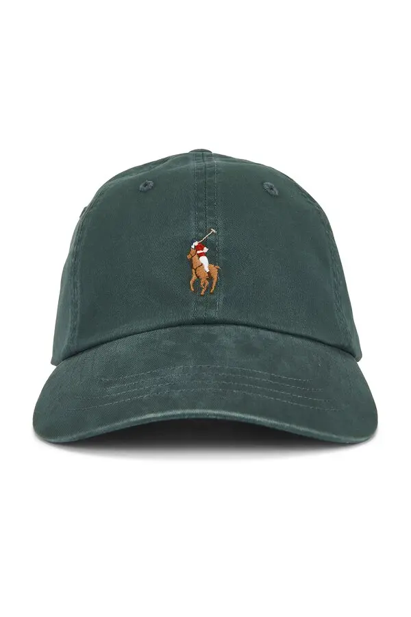 Polo Ralph Lauren Classic Sport Cap With Leather Strap - Charter Green