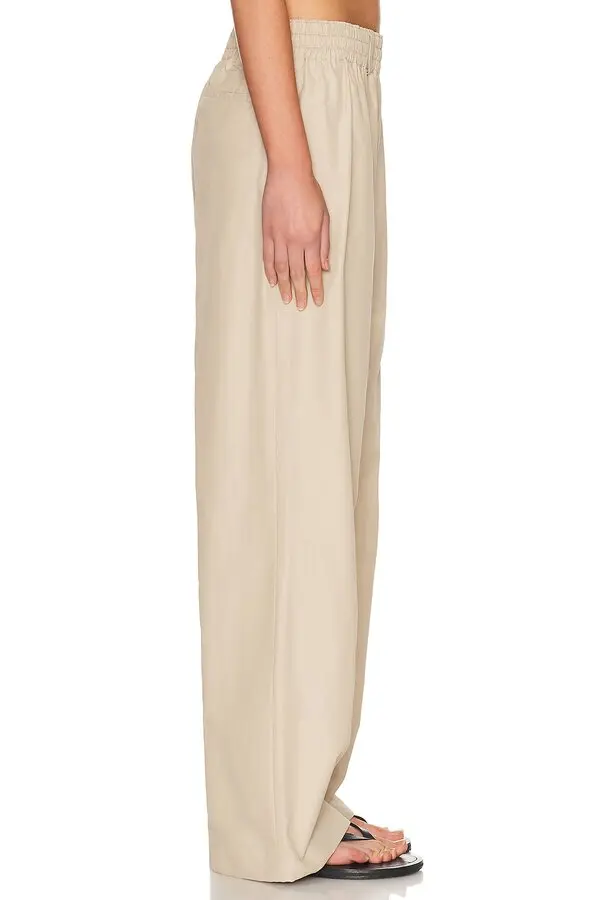 Brandon Maxwell Teagan Relaxed Fit Pant - Dune