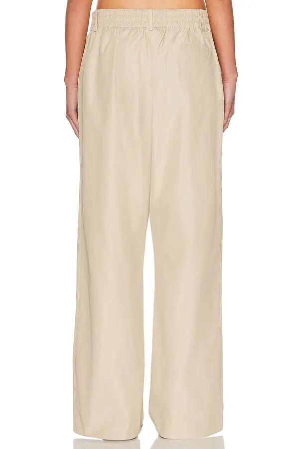 Brandon Maxwell Teagan Relaxed Fit Pant - Dune