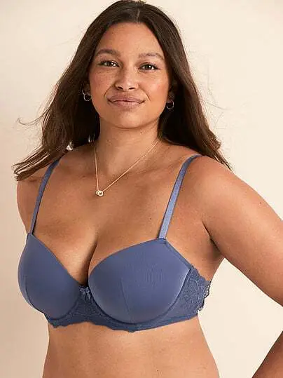 Victoria's Secret Adore Me Jennakate Push-up Demi Bra - Blue
