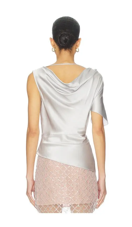 FLEUR DU MAL Asymmetrical Silk Top