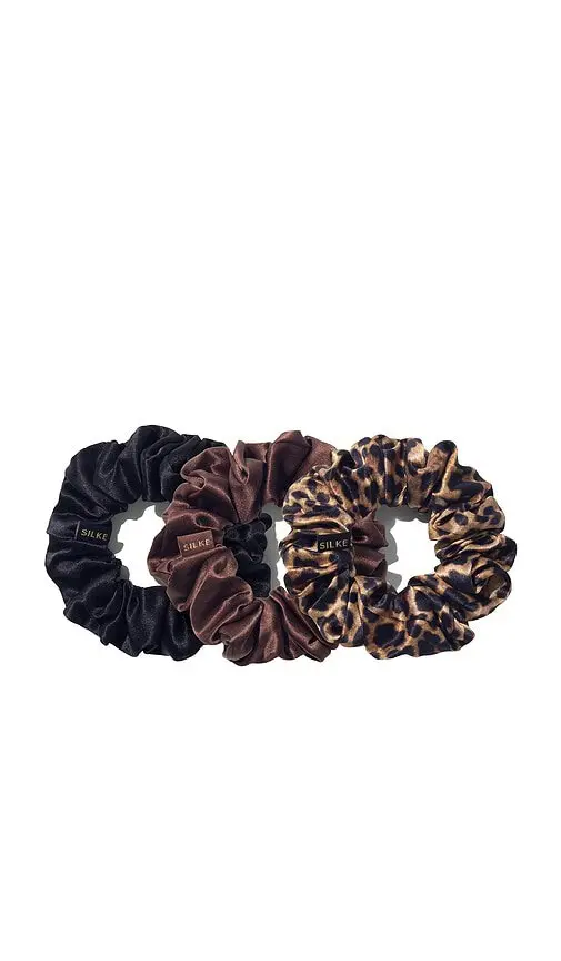 SILKE LONDON Hair Scrunchies - Leopard Tonal