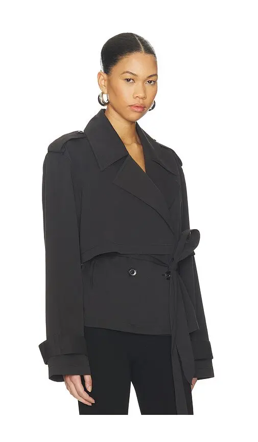 Joe's Jeans The Liz Cropped Trench Coat - Black