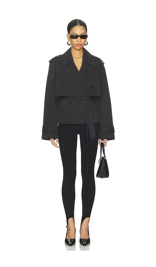 Joe's Jeans The Liz Cropped Trench Coat - Black